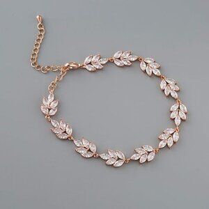 Neiman Marcus | Jewelry | Neiman Marcus Crystal Leaf Vine Bracelet ...
